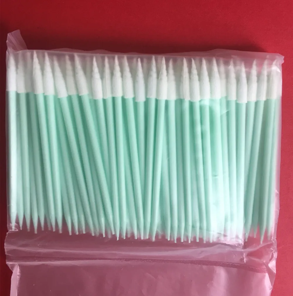 500 Spiral Pointed Tip Cleanroom Foam Swabs Lint Free Cleaning Swab for ...