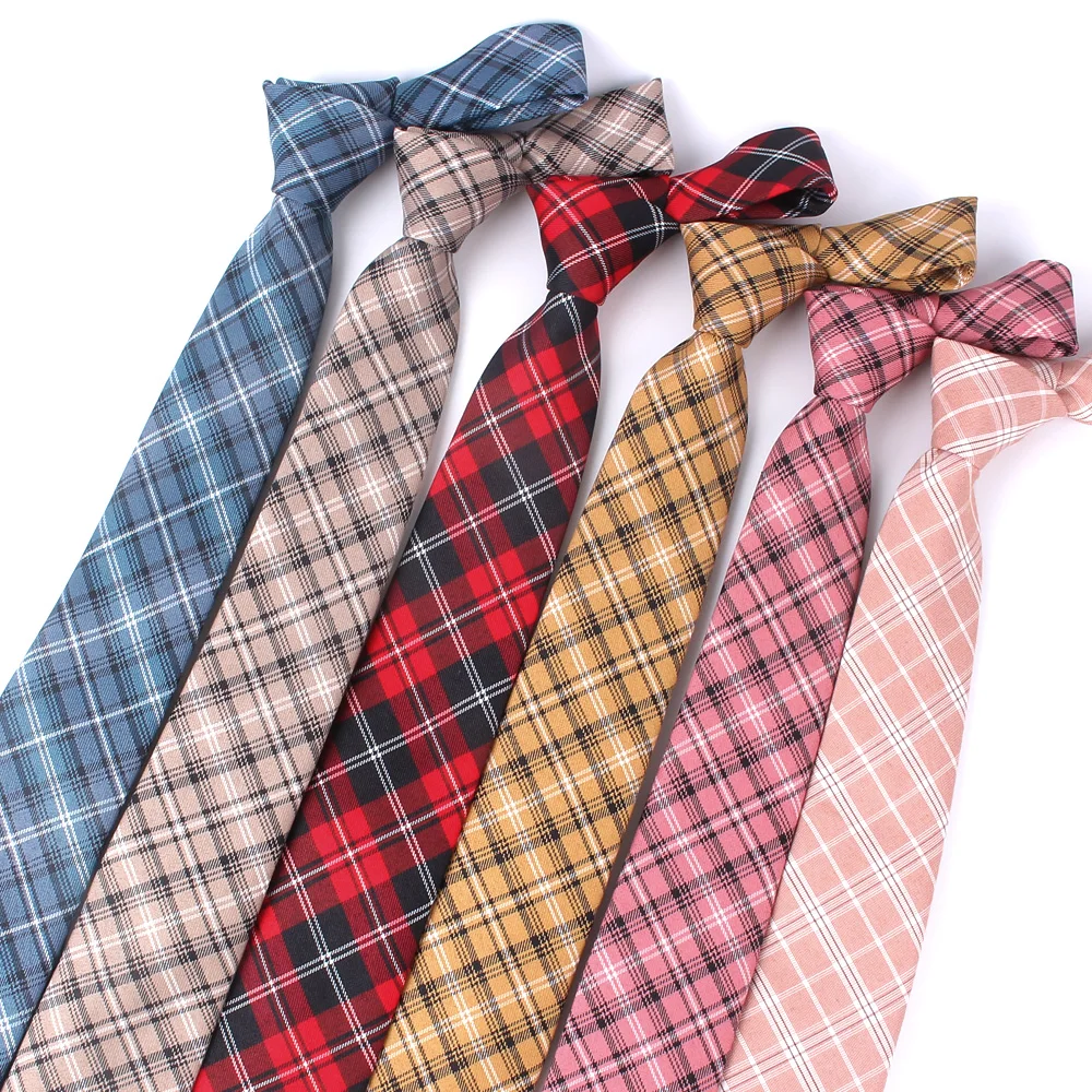 Red Plaid Ties For Men Skinny Men Neck Tie For Wedding Business Casual ...