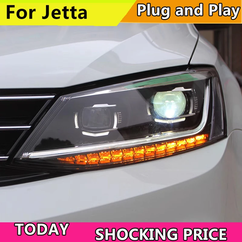 Car Styling Headlight for For VW Jetta LED Headlight Head Lamp 2011 ...