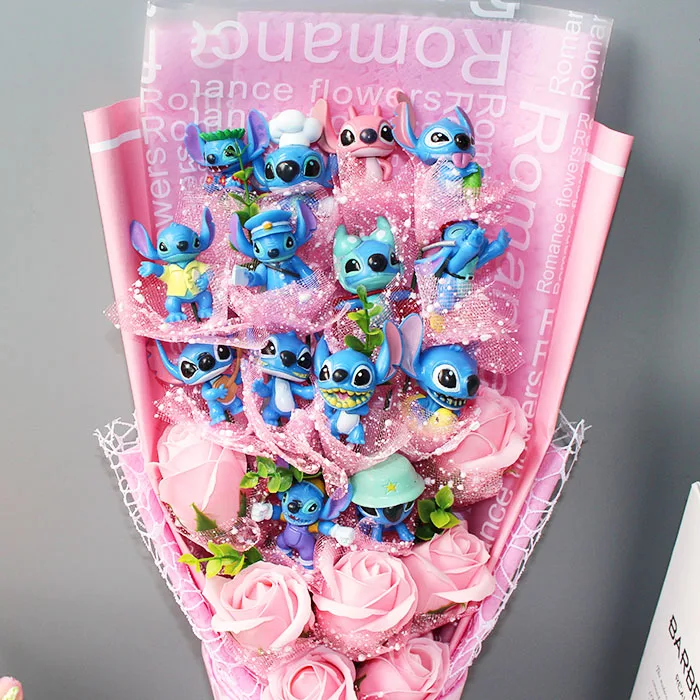 Hot Model Stitch Soup Flower Stitch Plush Toys Anime Lilo and Stitch ...