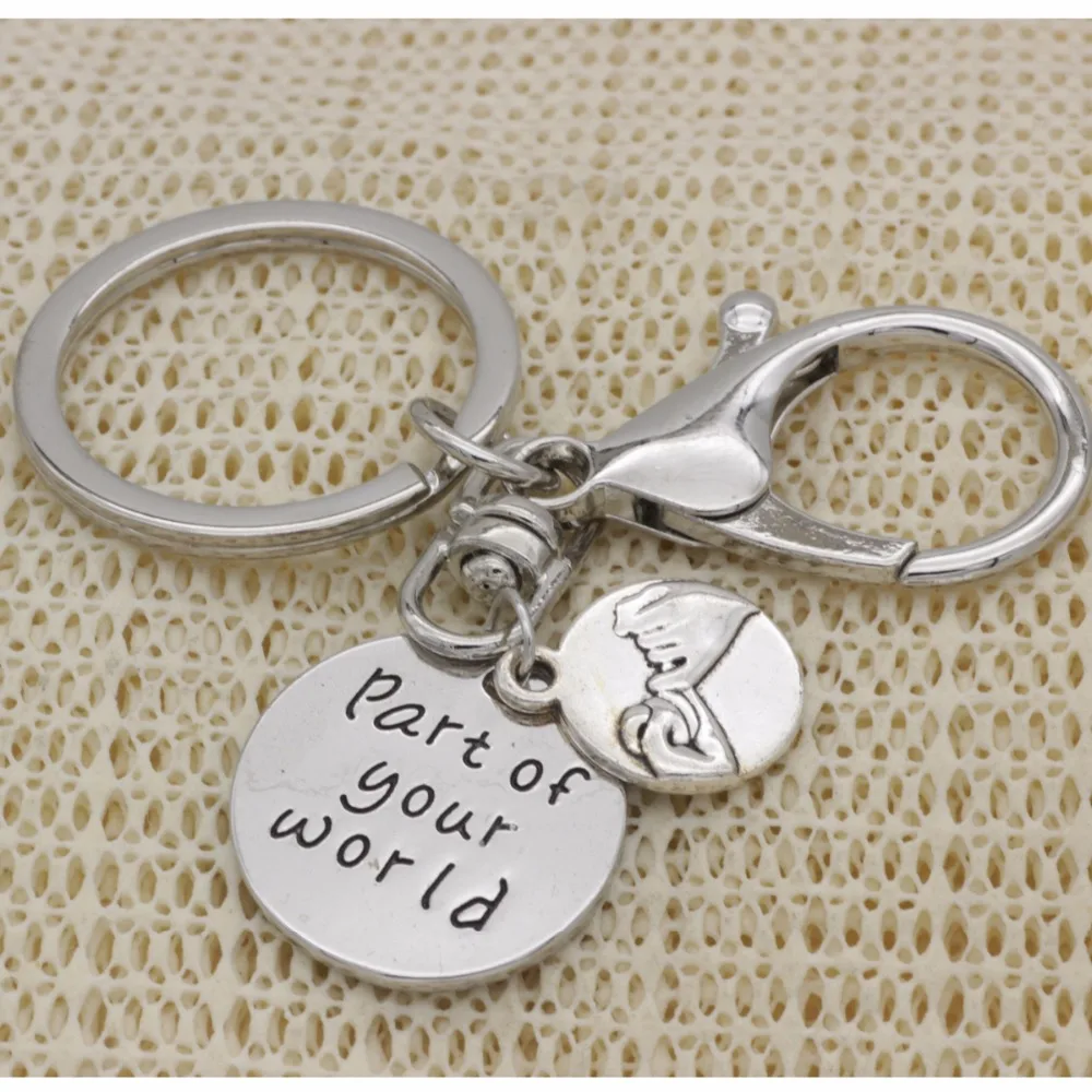 Memory Key Chain Pull Hook Pendant Key Ring Part Of Your World Jewelry ...