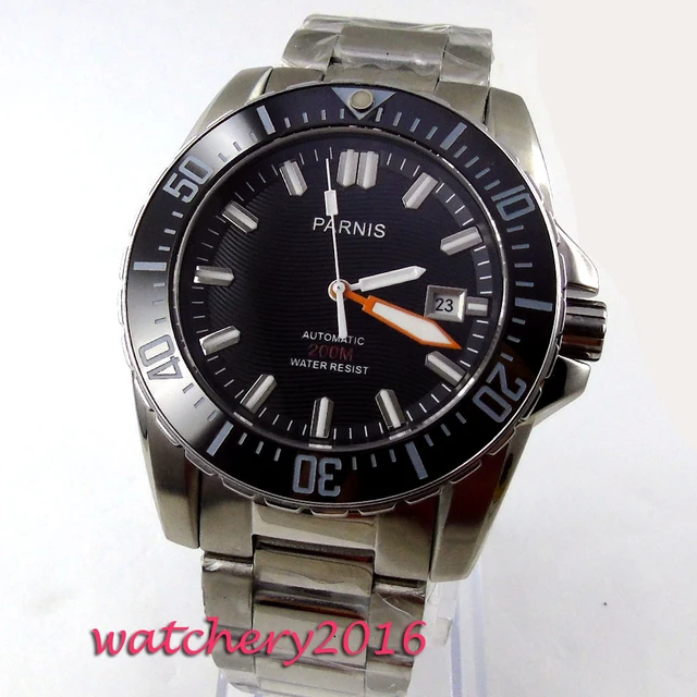 Parnis Automatic Diver Watch Waterproof 200m Metal, 57% OFF