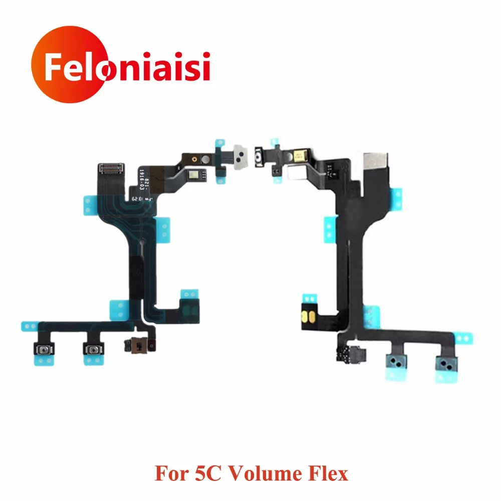 High Quality For iPhone 5C Power Volume Button Key On Off Flex Cable ...