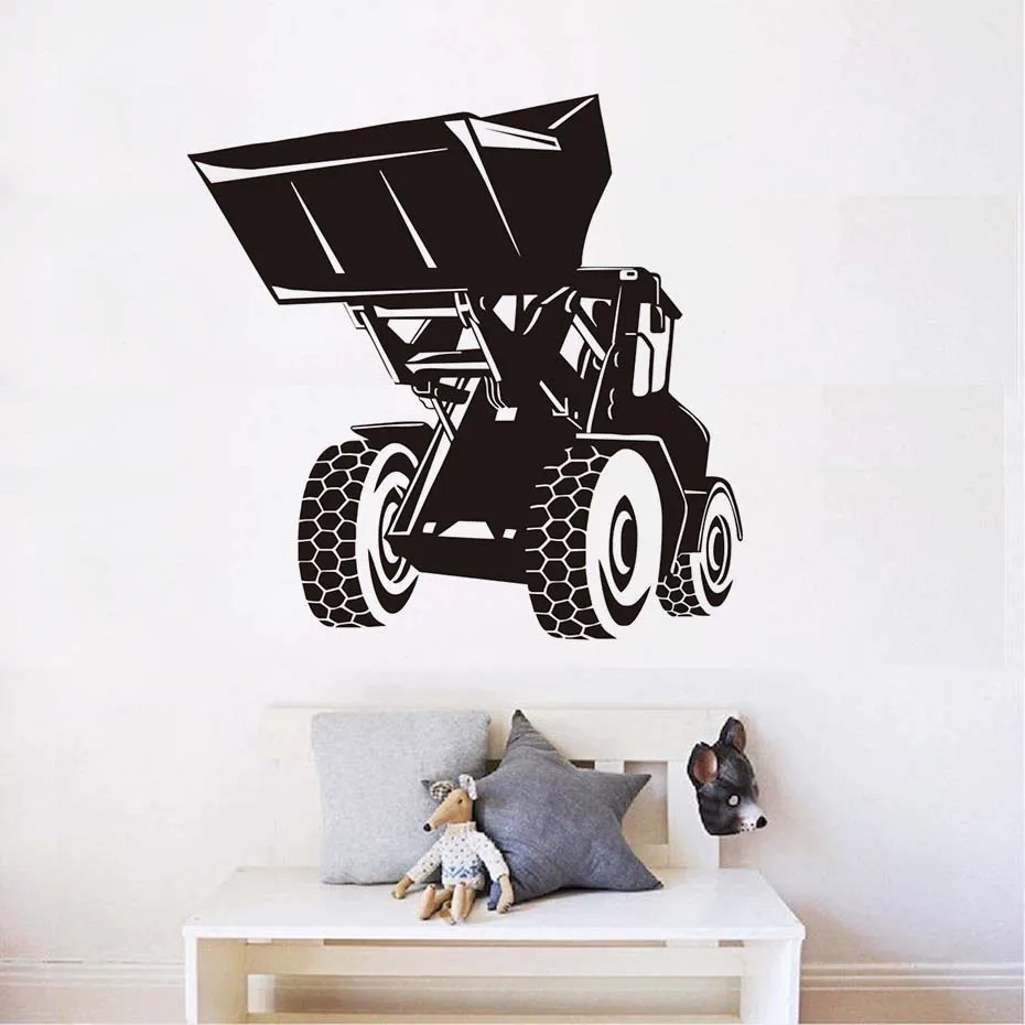 DIY removable and waterproof Costruzion Digger Vinyl Wall Sticker ...