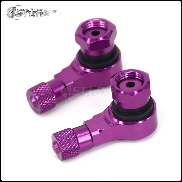 2pcs Universal Motorcycle Aluminum Wheels Tire Tyre Valve Stems Caps 90 ...