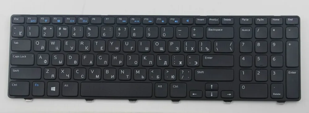 Teclado para portátil DELL Inspiron, nuevo y original, Negro, Rusia ...