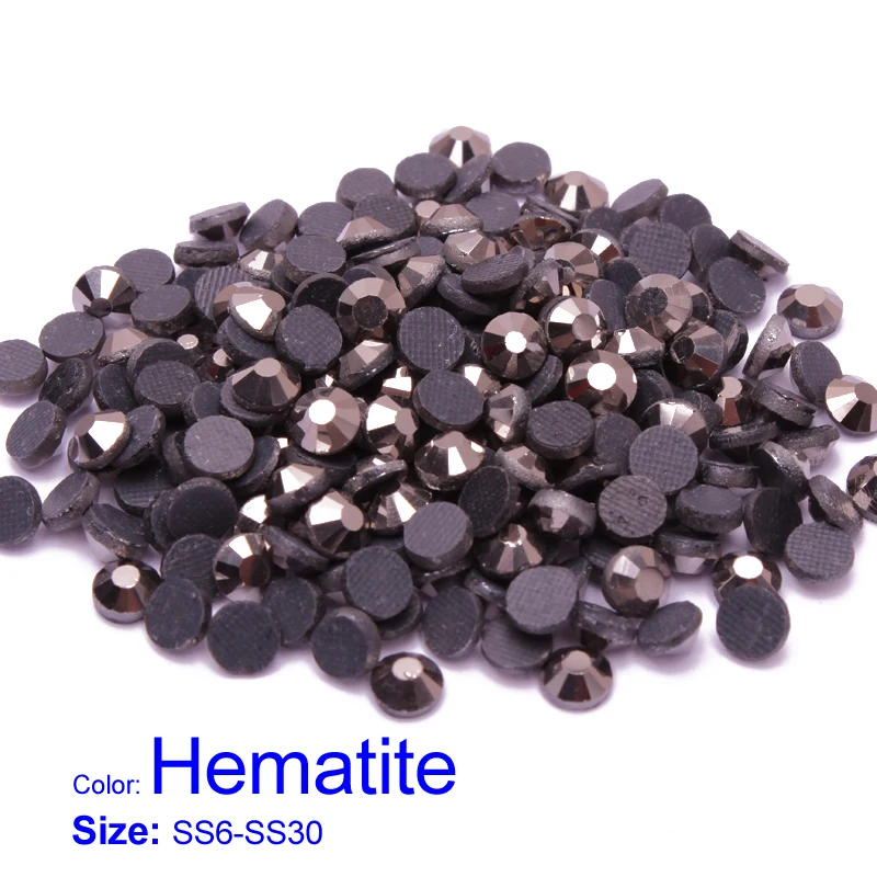 Hotfix Rhinestone Hematite Glass stones SS6 SS30 free shipping|glass ...