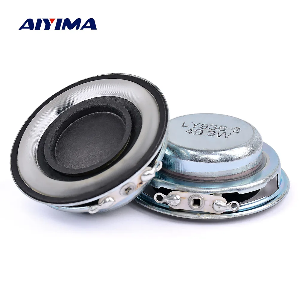 AIYIMA 2Pcs 40MM Portable Audio Speakers 4Ohm 3W Full Range Speaker ...