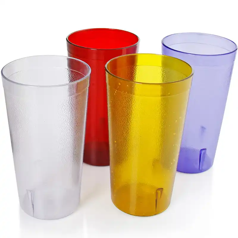 6pcs Plastic Cups Transparent Beverage Tumblers Break Resistant ...