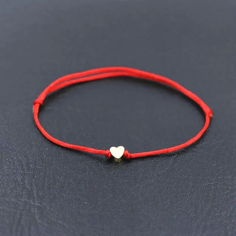 BPPCCR Handmade Stainless Steel Love Heart Shape Charm Bracelet Thin ...