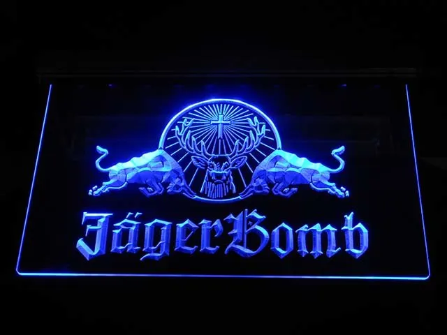 a233 Jagermeister Jager Bomb Bull Wine LED Neon Sign - buy at the price ...