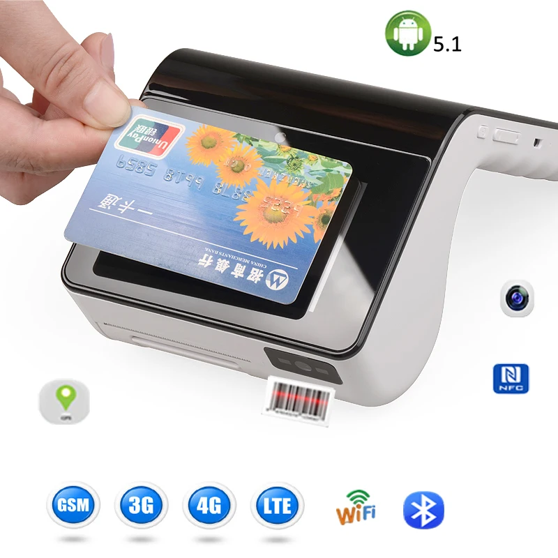 Handheld android wifi lottery pos terminal with 58mm built in receipt ...