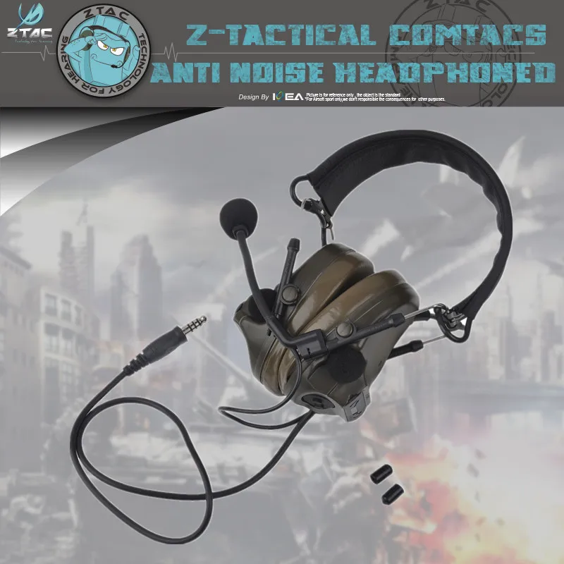 Softair 전술 헤드폰 Sordin Military comtac 3 워키토키 액세서리 Z051 용 액티브 노이즈 캔슬링 ...