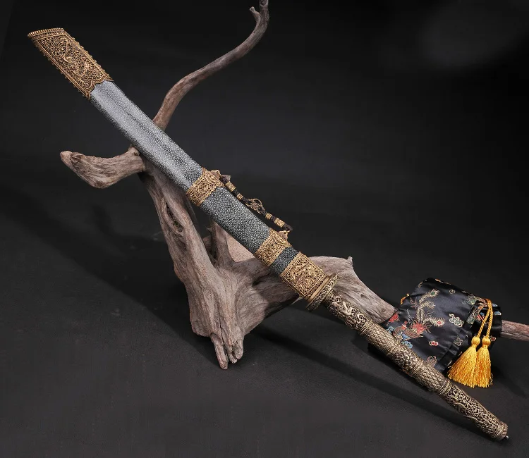 handmade chinese swords real swords copper sharkskin Clay craft|craft ...