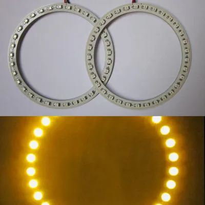 Amber 2x 100mm 33 SMD 1210 Led Car Angel Eyes Halo Ring Light AA1|light ...