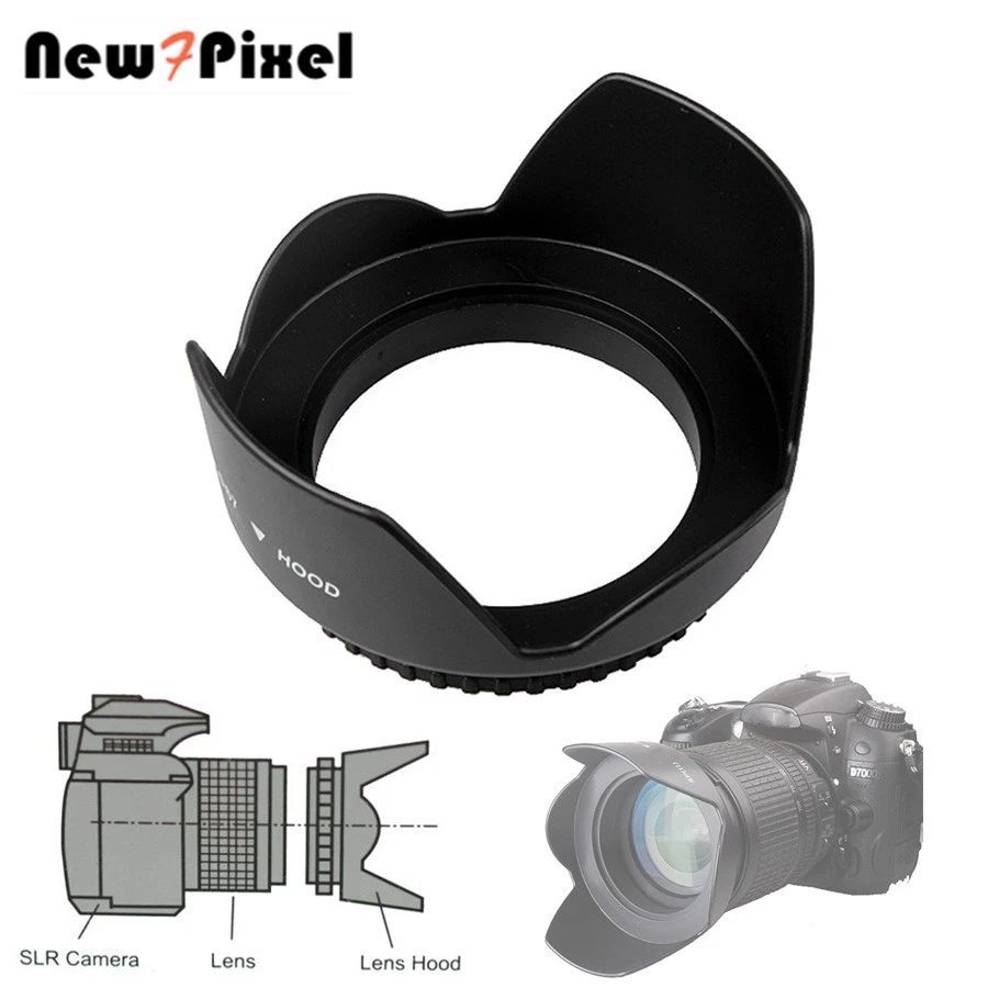 49mm 52mm 55mm 58mm 62mm 67mm 72mm 77mm Screwed Flower Petal Sunshade Lens Hood For Nikon Canon ...