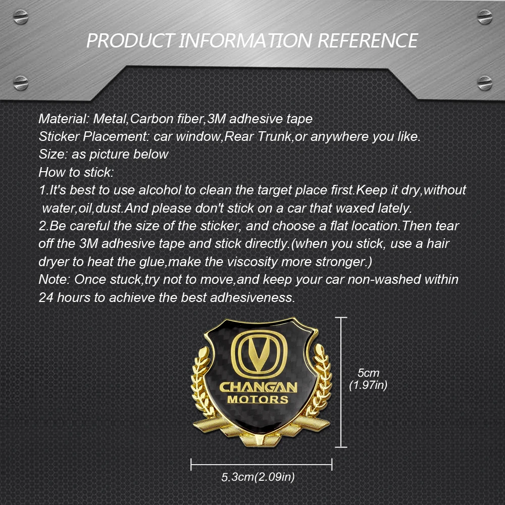 1 PCS Carbon fiber Car Sticker Decals Auto Decoration For CHANGAN cs75 ...