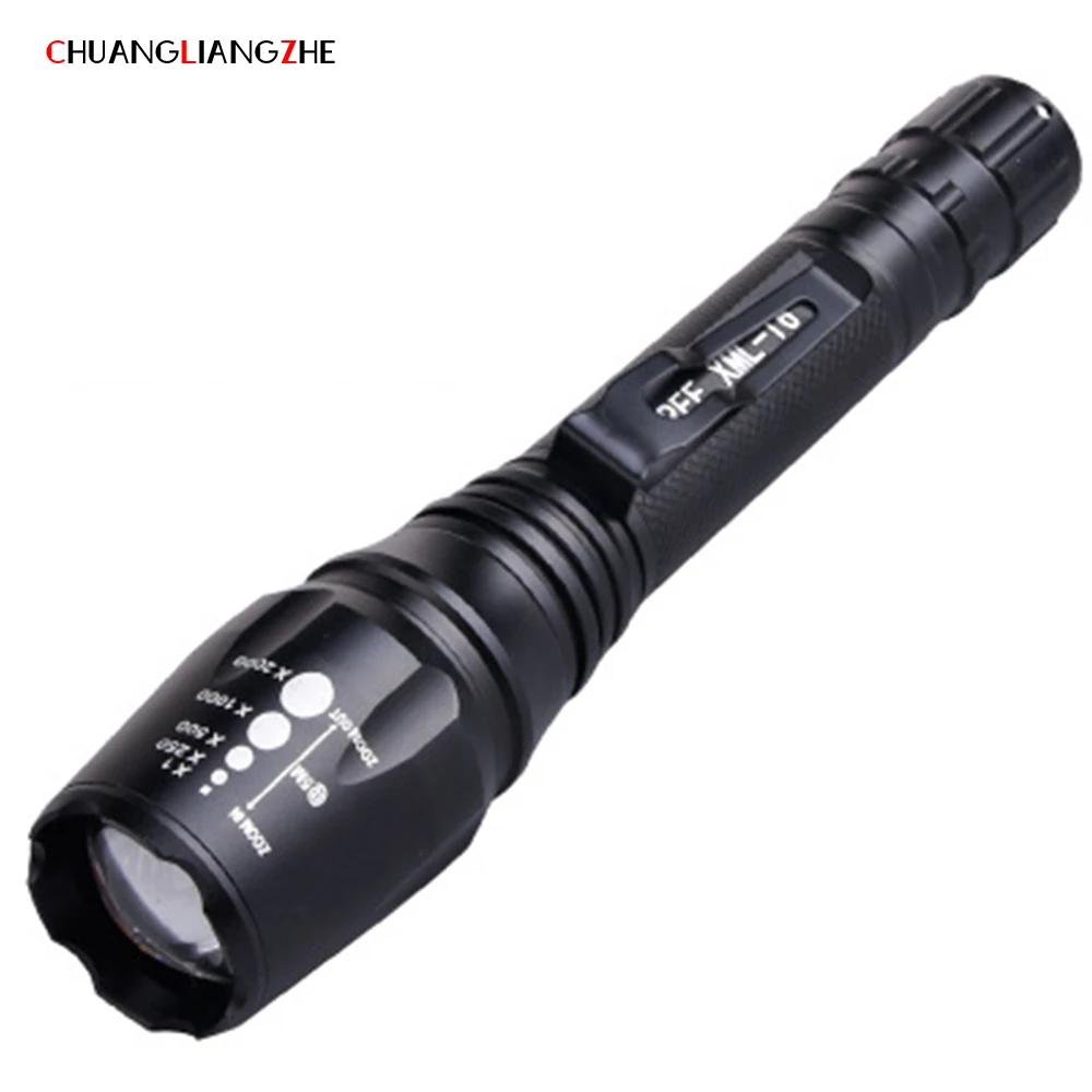 Probe Light L2/T6 Zoom Light Flashlight 1200 Lumens Long range Outdoor ...