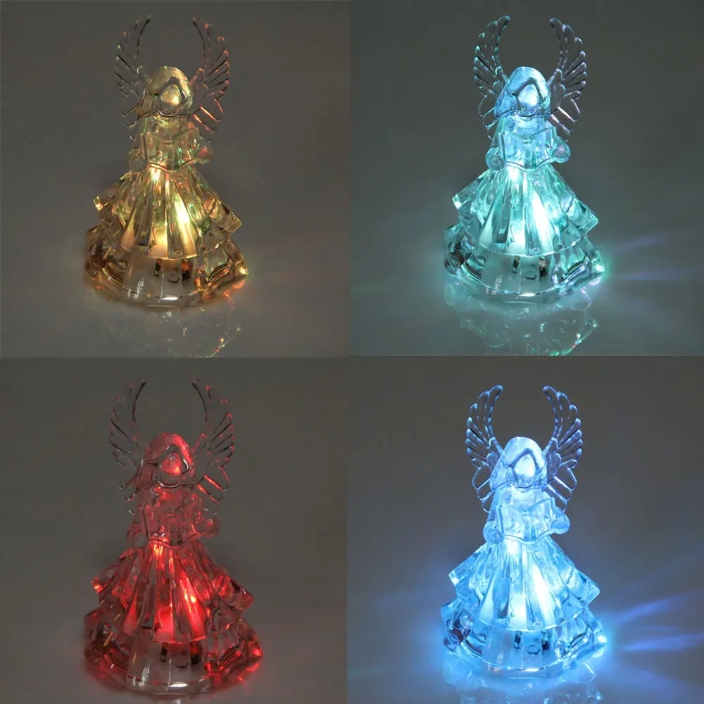 Lighted Acrylic Changing Angel Light