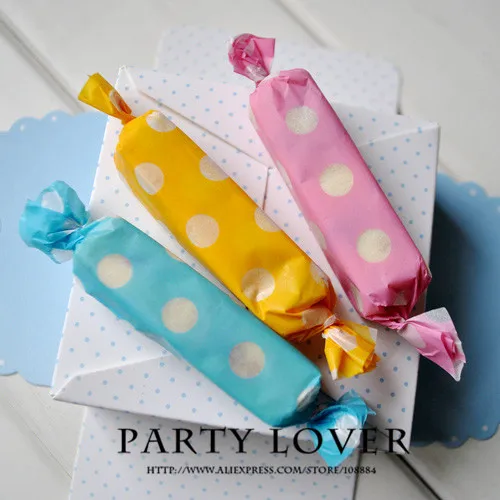 Free shipping 3 colors dot food wax paper for candy gift biscuit food ...