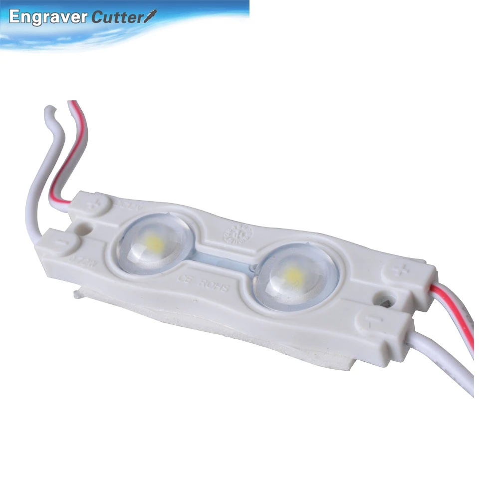 100PCS, SMD 2835 Waterproof LED Module (2 LED Chips with Optical Lens ...