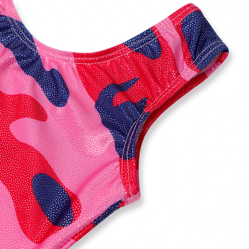 Triangle Gymnastics Sleevess Red Camo Gymnastic Leotards Dancewear ...