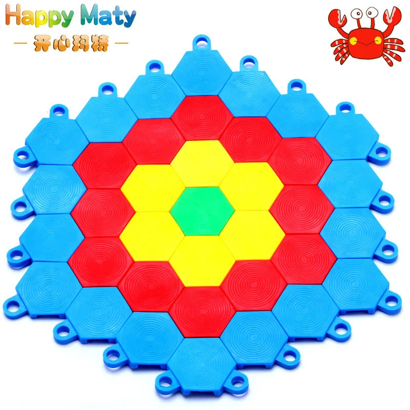 Software hexagon children plastic block toys baby kids bricks Infants ...