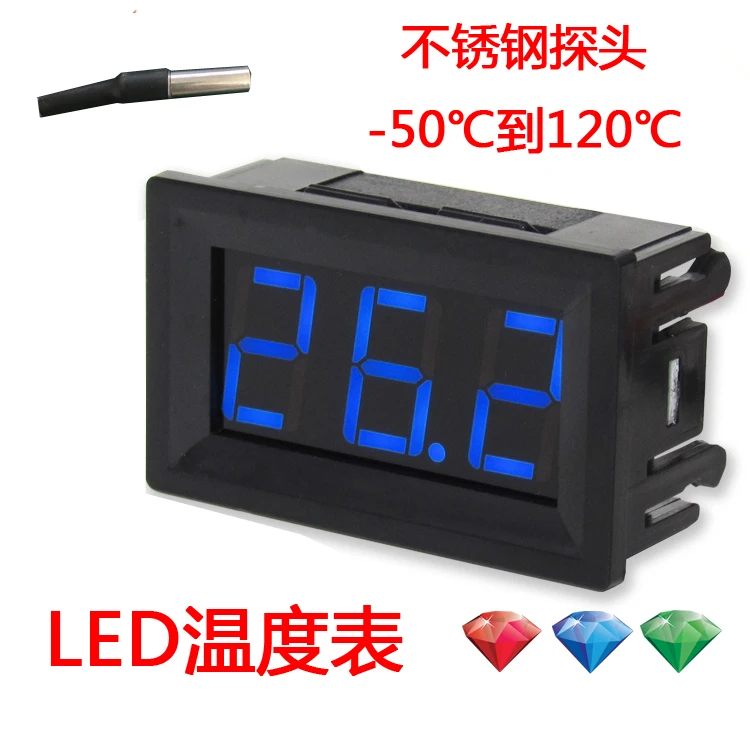 DIY-DC5-12V-Digital-Thermometer-Temperature-Monitoring-Tester-with-NTC ...
