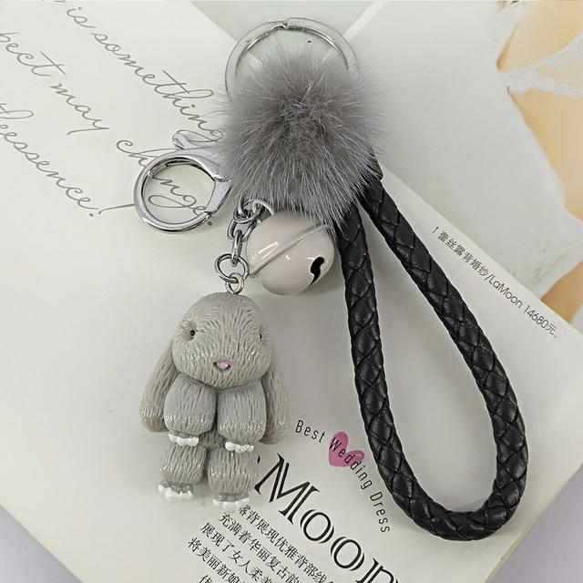 Rabbit Fluffy Fur Ball Key Chain