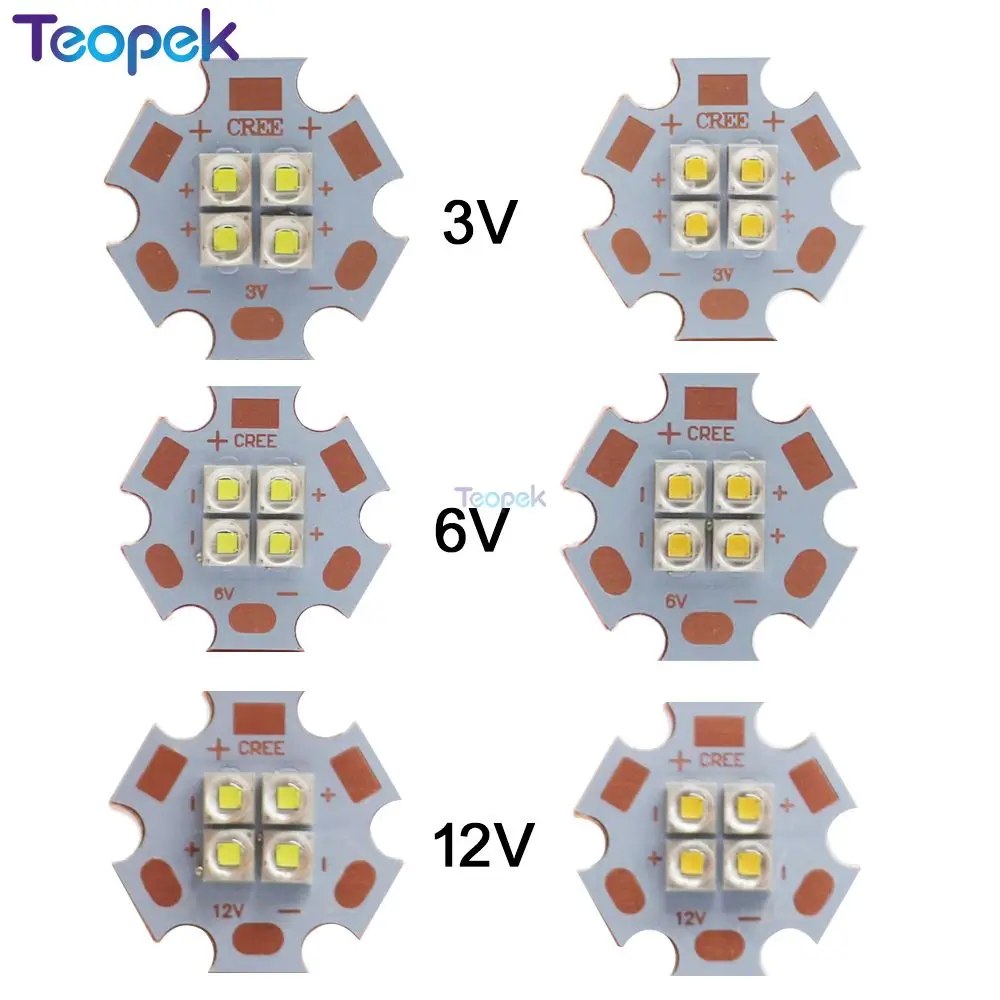 2pcs 3V/6V/12V Cree XPG2 XP G2 4Chips 18W LED Emitter instead of MKR ...