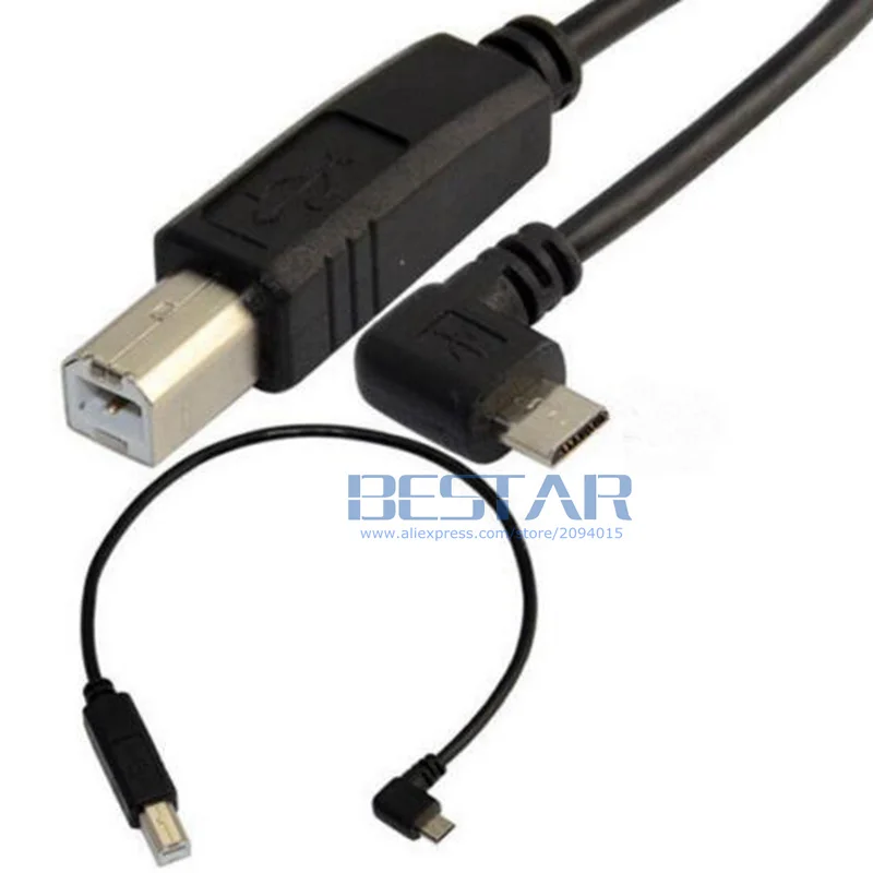 Cable de datos de 90 grados para impresora de disco duro, conector USB ...