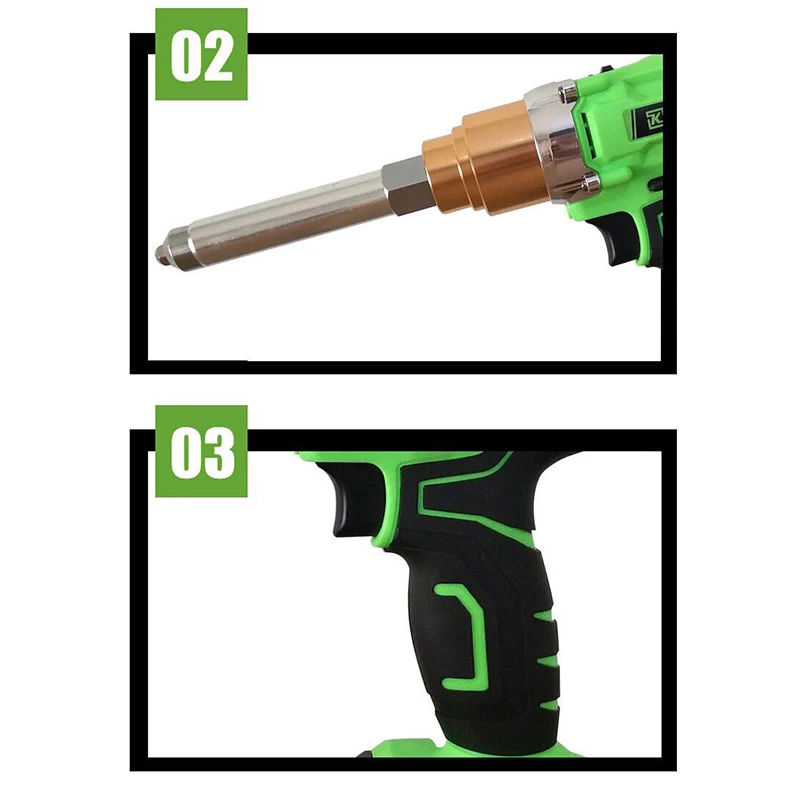 26v 3000mAh portable cordless electric rivet gun rechargeable riveter ...