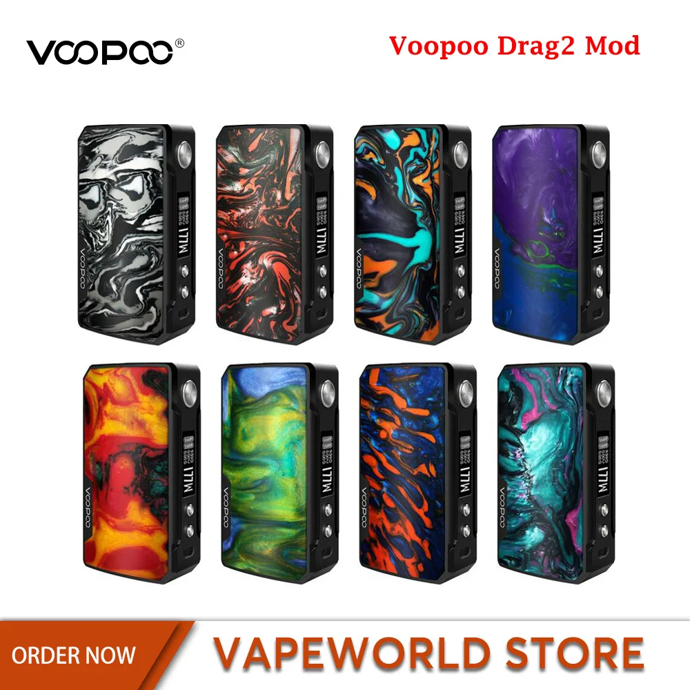 Original VOOPOO DRAG 2 Mod 177W Resin Box Mod No 18650 Battery TPD ...