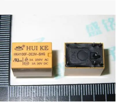 HK4100F DC3V SHG 3A 3V 6pins Relays new 10pcs Free Shipping|3v relay ...