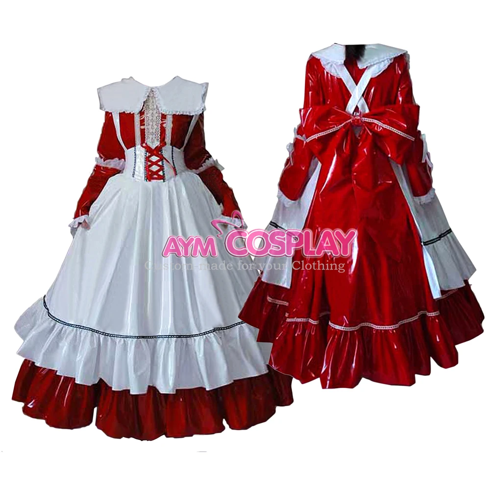 lockable PVC Maid Dress maid vinyl Uniform Tailor Made[G1634]-in Women ...