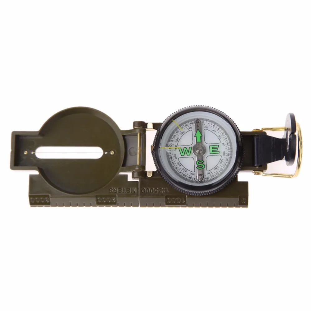 Portable Tactical Watch Folding Lens Compass Army Green Outdoor Camping ...