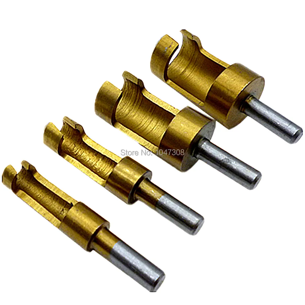 4pc Titanium Plug Cutter Counter Bored 6 16mm Hole Wood Timber Drill ...
