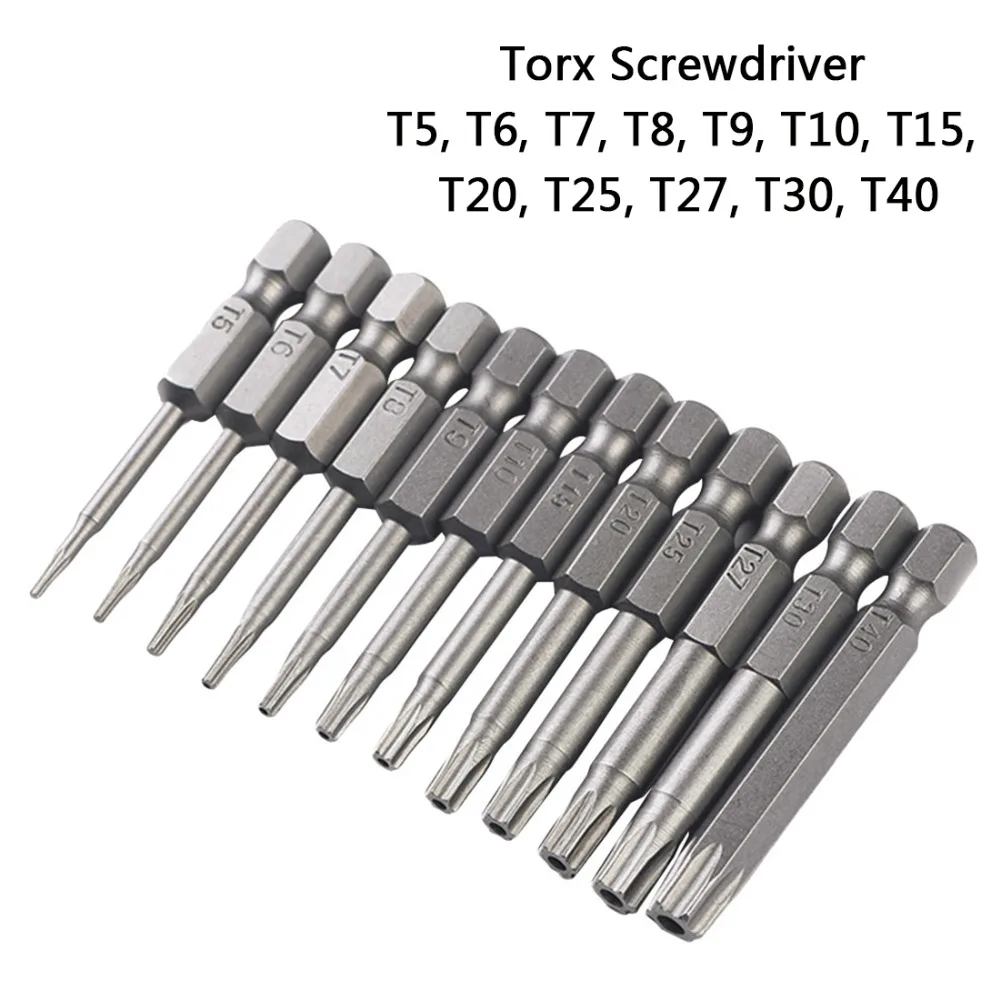 12 шт безопасная отвертка Torx Инструменты для ремонта T5, T6, T7, T8, T9, T10, T15, T20, T25 ...