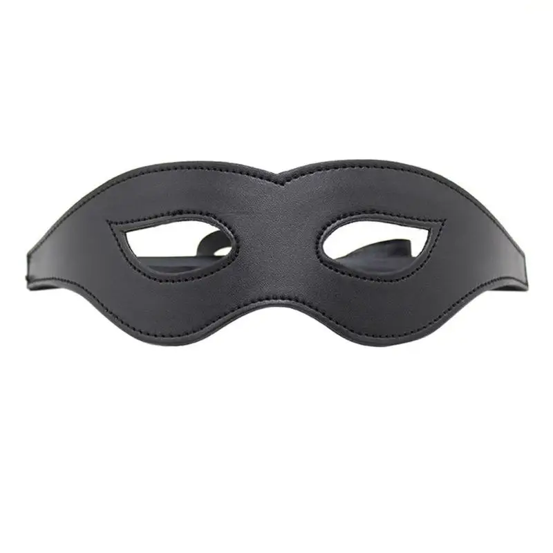 Women PU Face Sexy Goggles Ribbon Eye Mask Black Blindfold Mask Party ...