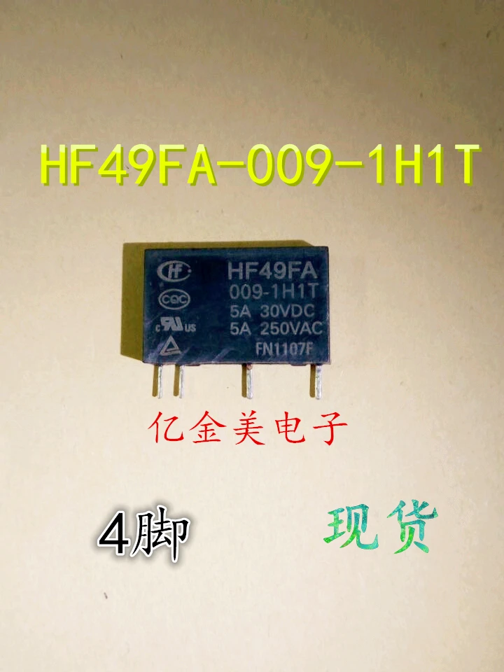 Relé HF49FA 009 1H1T 4 pin 9VDC 5A HF49FA 009 1H1|9vdc relay|relay ...