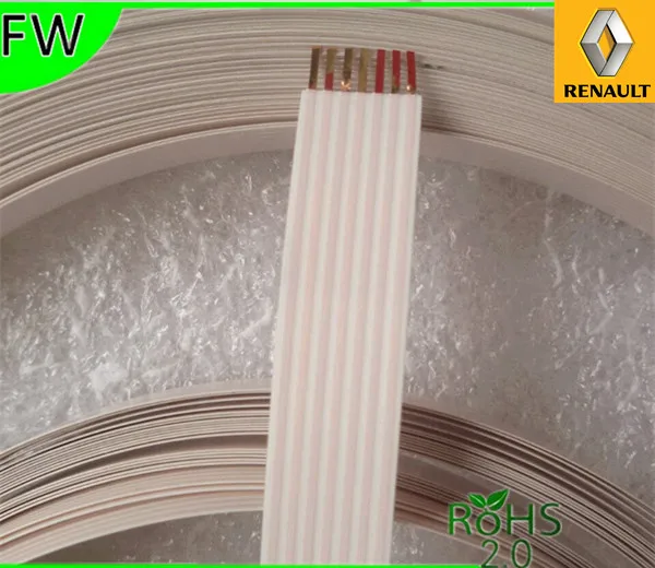 3pcs FFC 케이블 7 핀, 1.27mm 피치, 9.0mm 너비. long51 53cm Renault Megane II 무료 ...