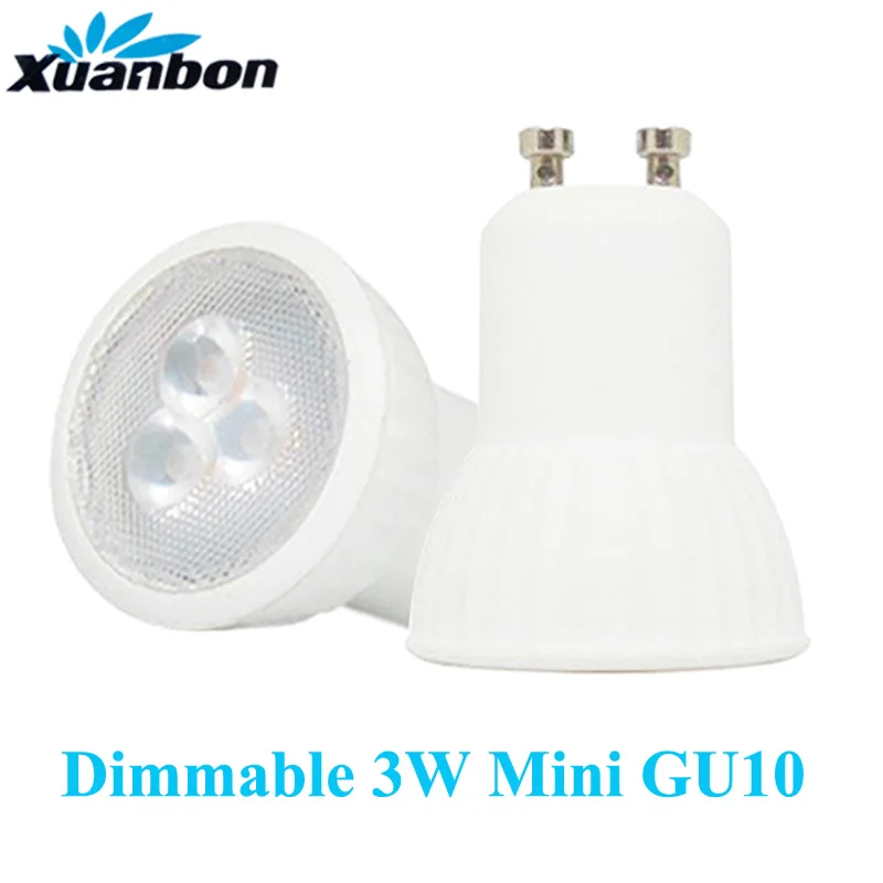 Dimmable 3w Mini Gu10 35mm Led Spotlight Ac85 265v Smd 2835 Led Lamp