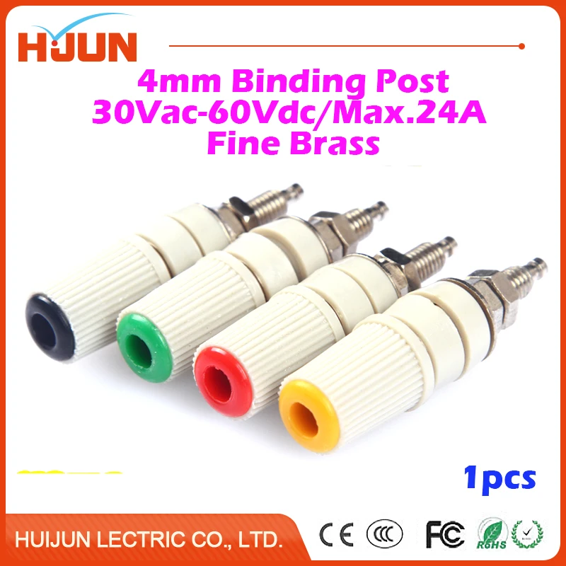 1pcs-4mm-24A-M5-Binding-Post-Copper-Banana-Panel-Socket-Plug-Audio ...