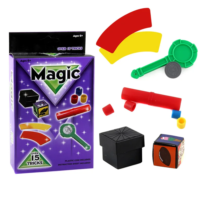 Magic Props Set Teaching Prop Gimick Card Children Magic Gift Puzzle ...