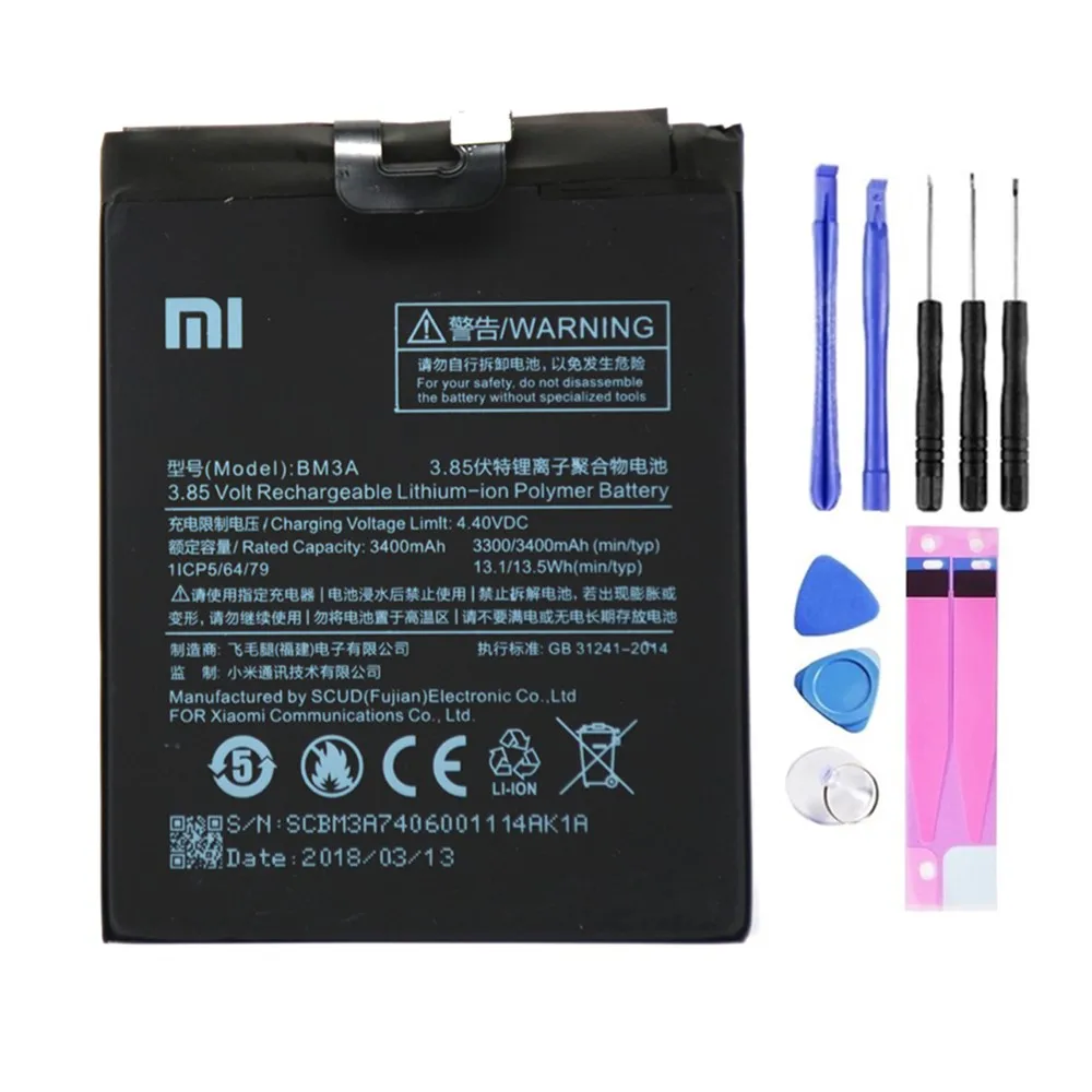BM3A Genuine Battery For XiaoMi Mi Note 3 Note3 3300mAh/3400mAh akku Li ...