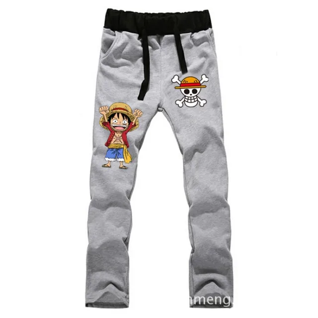 Anime One Piece Monkey D Luffy LOVERS pants pure cotton casual trousers ...