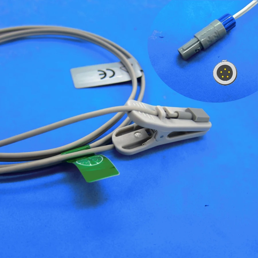 Long-cable-adult-ear-clip-spo2-sensor-for-edanins-EM9000P-patient ...