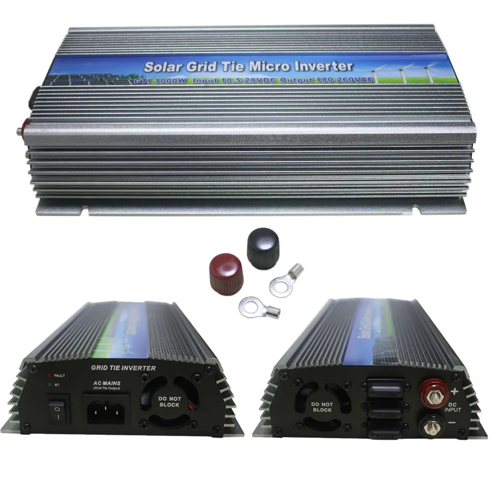 1000w Solar Power Grid Tie Micro Inverter 1kw Dc10.5-28v To Ac90-140v ...