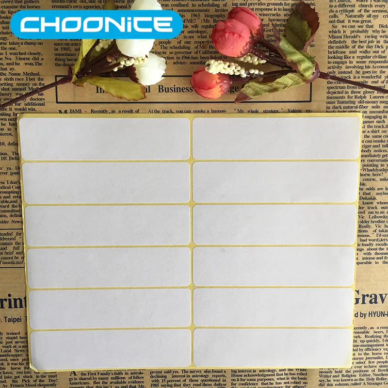 221# size 38x 76mm 20pcs/lot blank sticker sheet self adhesive blank ...