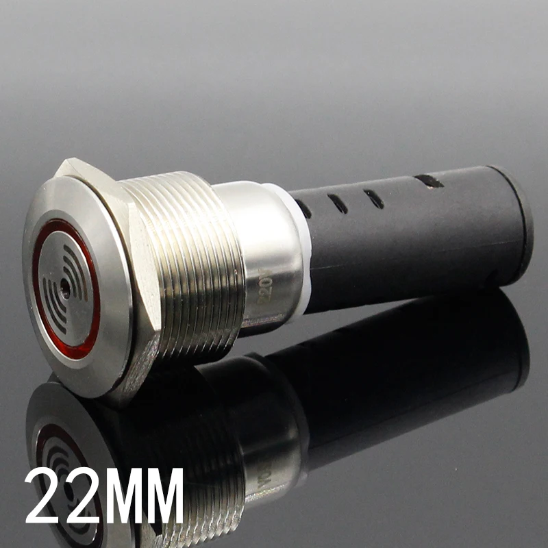 1pcs-Intermittent-buzzer-22mm-metal-pulse-waterproof-oil-band-red-LED ...